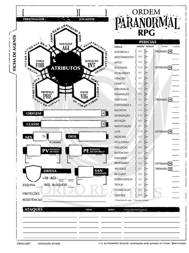 Ficha Do Necro (1) a | PDF