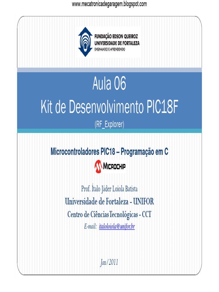 Desenvolvimento com PIC18F e RF_Explorer | PDF | Hardware de computador ...