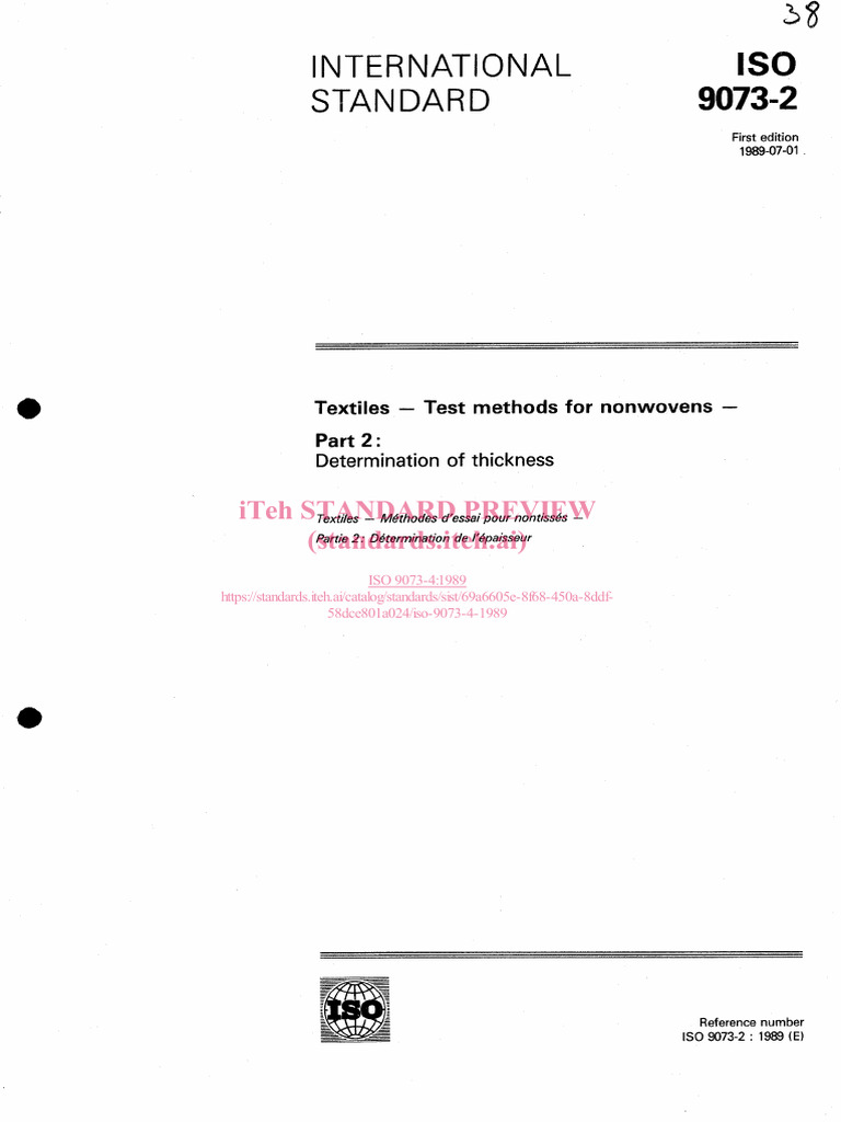 ISO-9073-2-1989 | PDF | International Organization For Standardization | Pressure