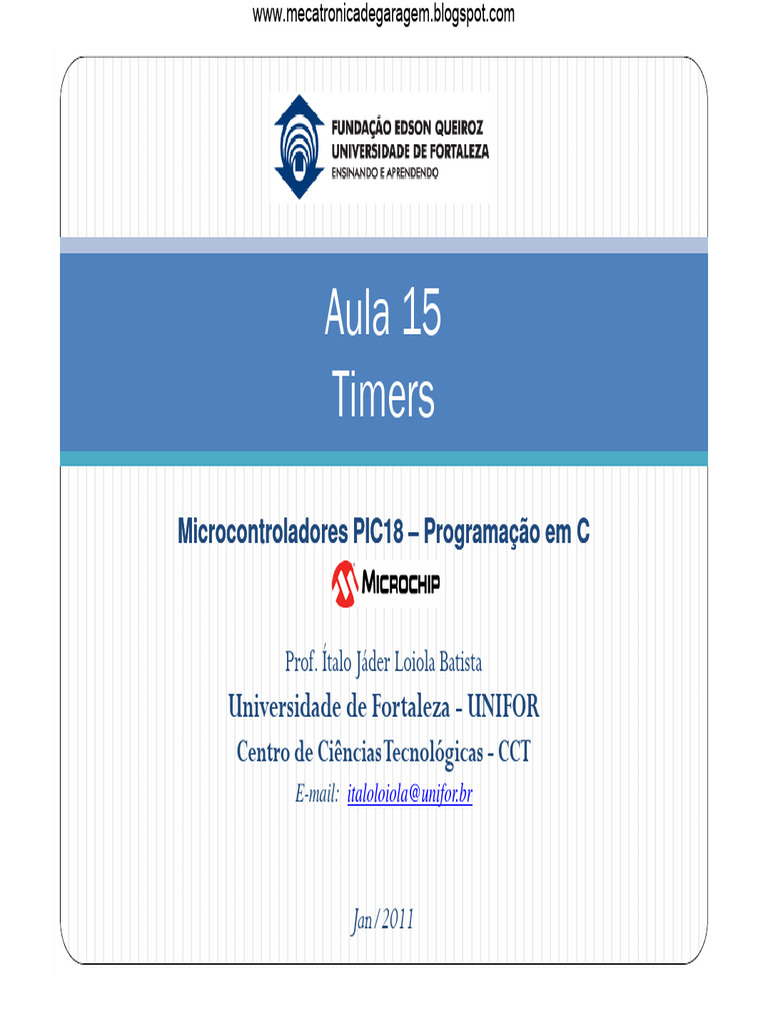 Aula 15 - Timers | PDF | Cronômetro | Hertz