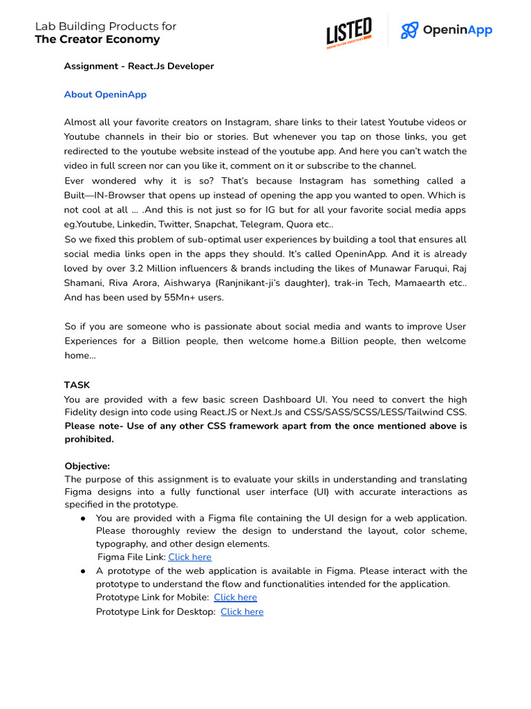 React.js Assignment | PDF | World Wide Web | Internet & Web React.js Assignment | PDF | World Wide Web | Internet & Web