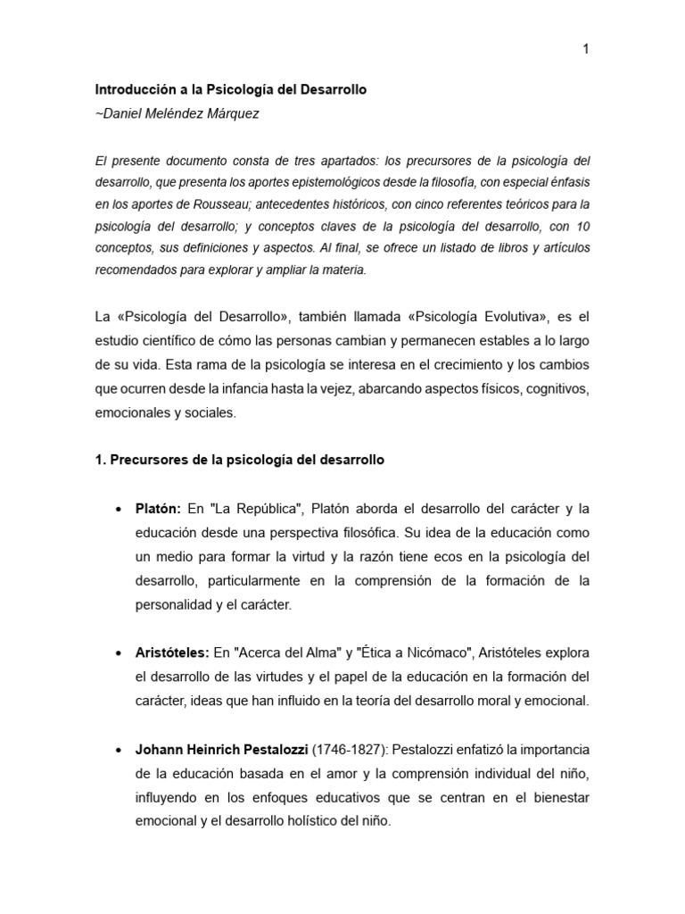 01 Introduccion A La Psicologia Del Desarrollo | PDF | Sicología | Las emociones