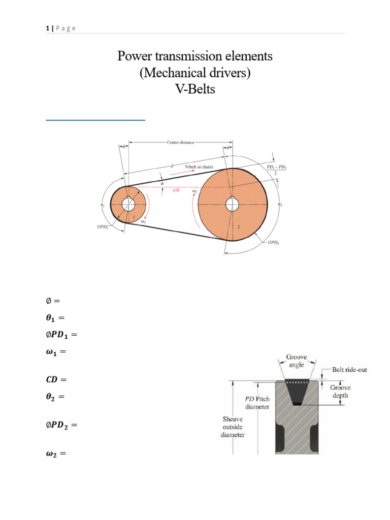 Power transmission elements-V-Belts | PDF | Belt (Mechanical ...