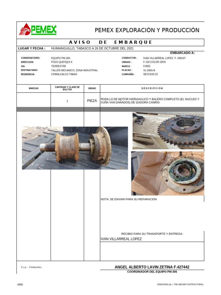I.03 Aviso de Embarque 5 | PDF