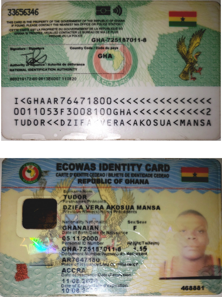 ECOWAS Identity Card in Ghana | PDF