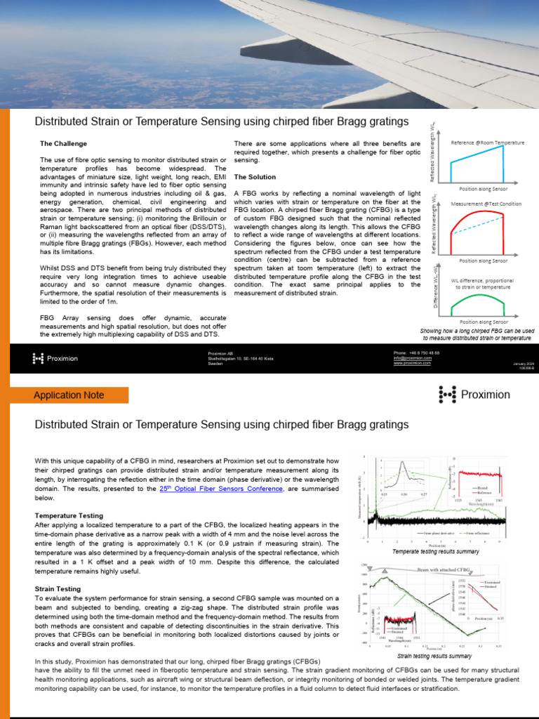 ApplNote Distributed Sensing CFBG | PDF | Optical Fiber | Materials Science