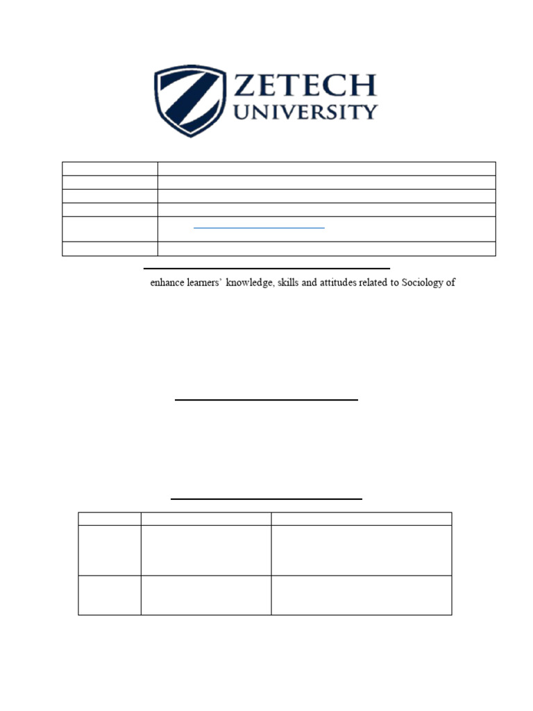 EDU 415 Course Outline For Sep To Dec 2024 | PDF | Sociology | Cognition