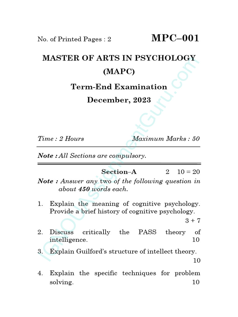 Dec 2023 MPC-001 | PDF