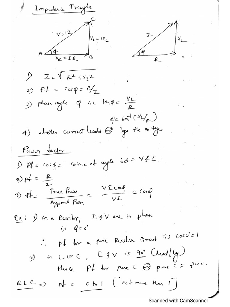 Power Factor Real Power Apparant Power Reactive Power | PDF
