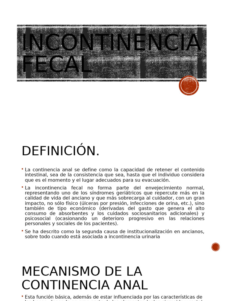 Incontinencia Fecal - 1748430426 | PDF | Heces | Recto