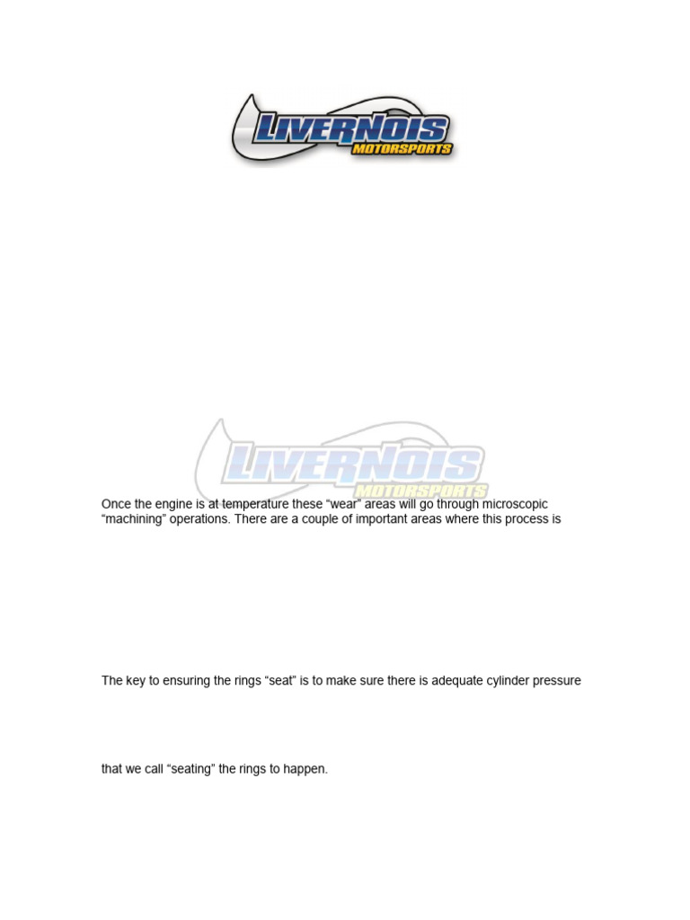 Engine Break in 2017 Version 2.3 | PDF | Engines | Piston