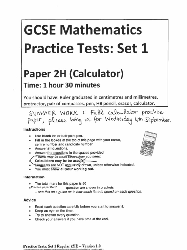 Math Practice Tests Textbook 1 | PDF | Metrology