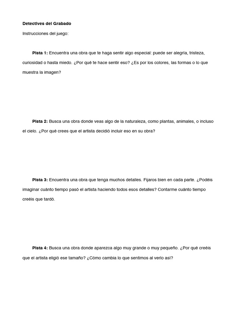 Actividad Museo | PDF