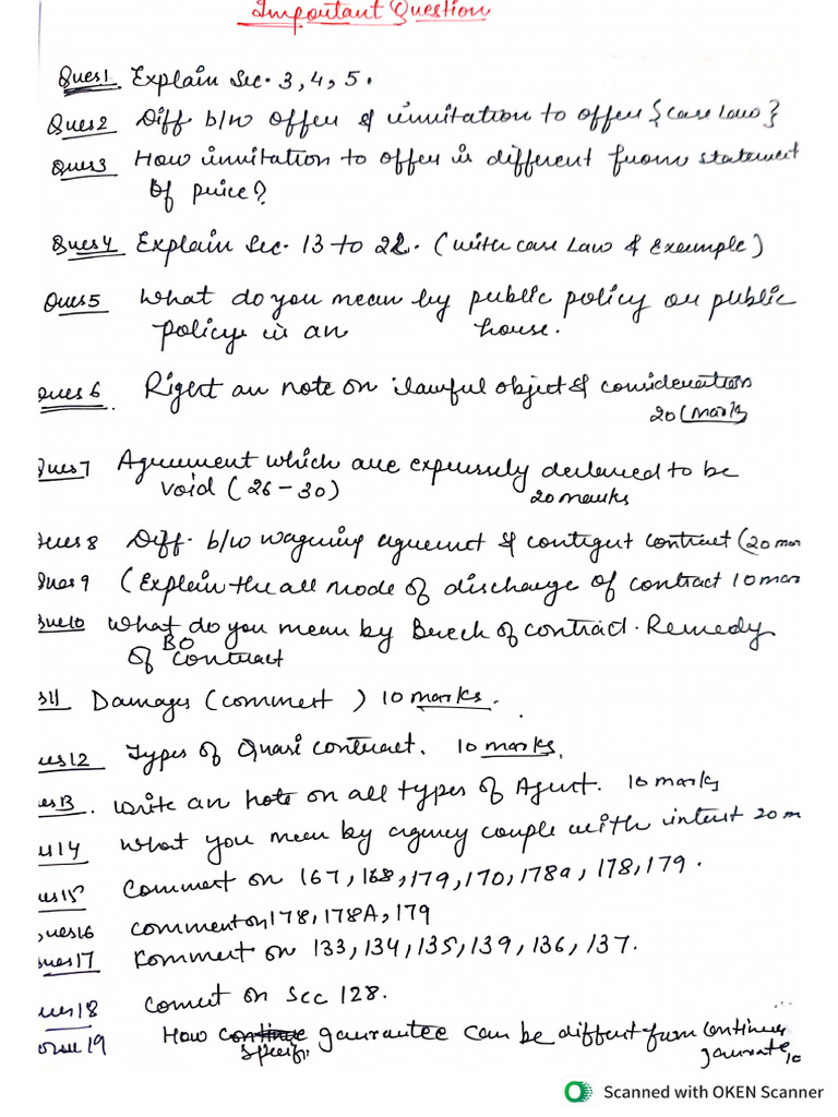 Assignment Contract Question | PDF