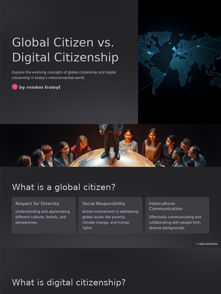 Global Citizen Vs Digital Citizenship | PDF | Privacy | Social Psychology