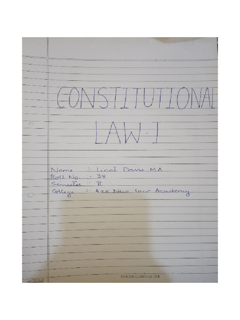 Constitutional Law 1 | PDF