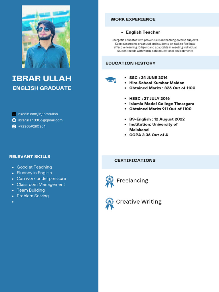 English Teacher Profile and Qualifications | PDF