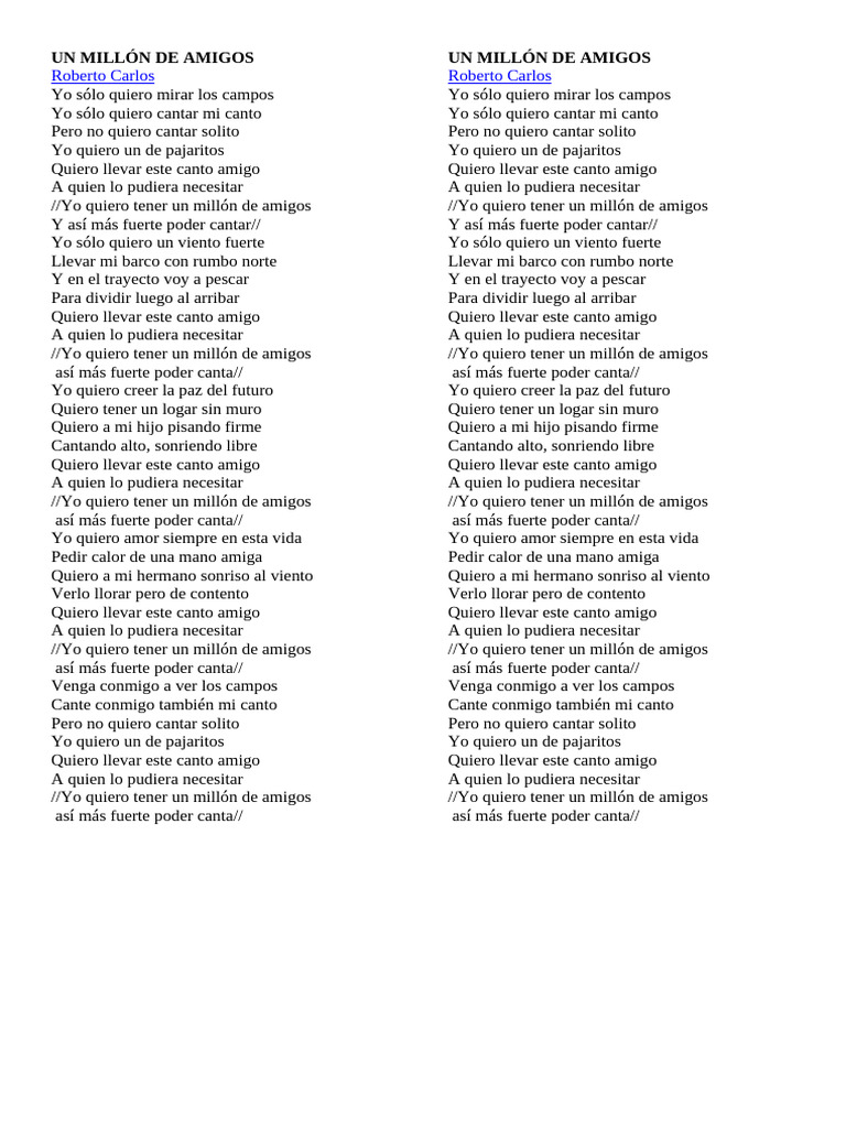 Un Millón de Amigos | PDF