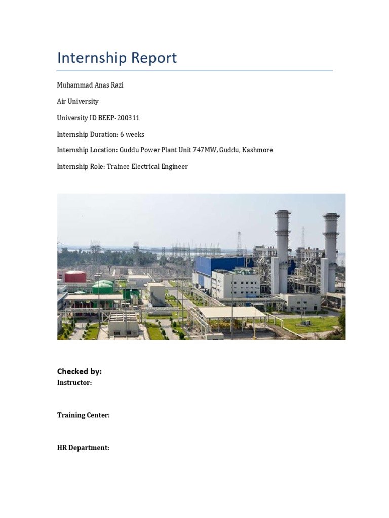 747MW Power Plant Guddu Internship Report | PDF | Power Station | Gas ...