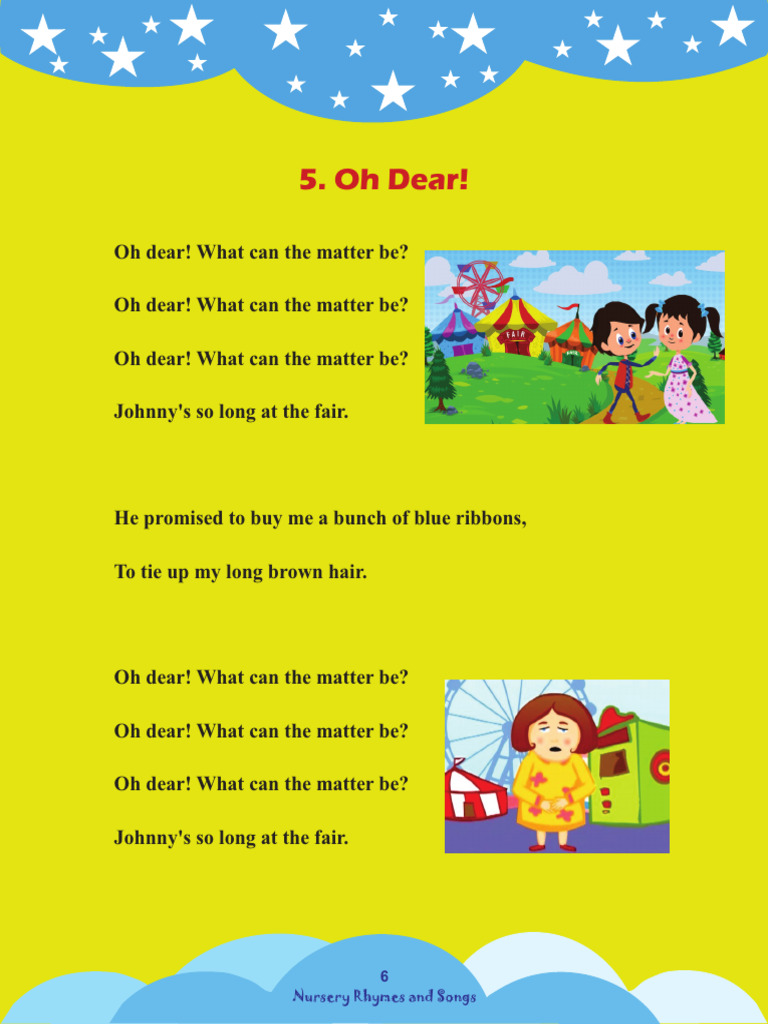 Nursery Rhymes: Oh Dear! Lyrics | PDF