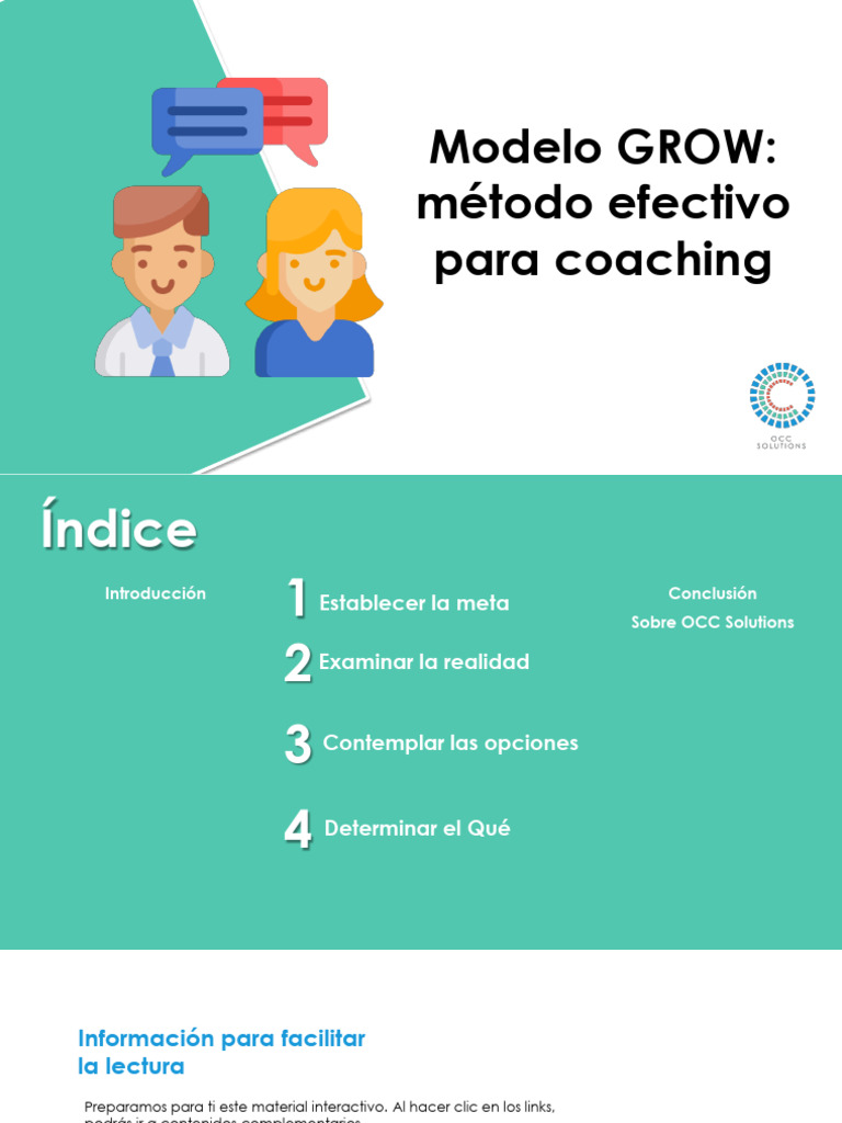 MODELO GROW MODELO EFECTIVO PARA COACHING | PDF | Realidad | Liderazgo