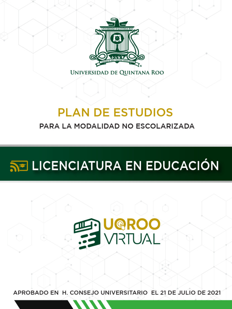 PE UqrooVirtual Educacion 2021 | PDF | Plan de estudios | Enseñando