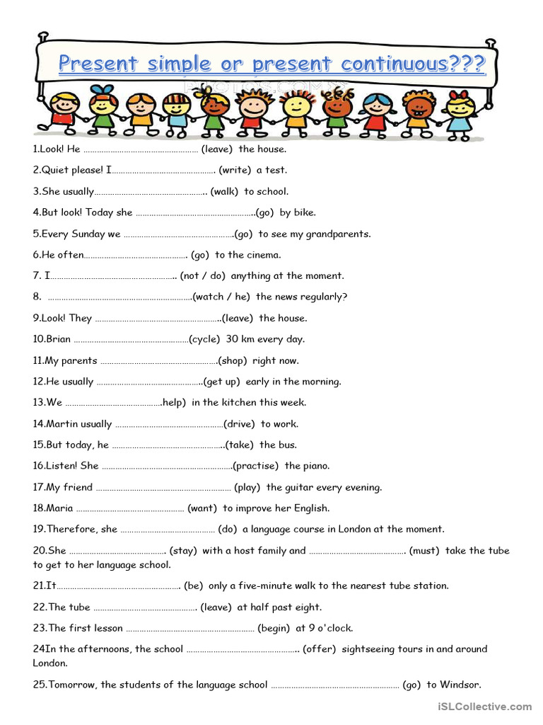 Present Simple - Continuous | PDF