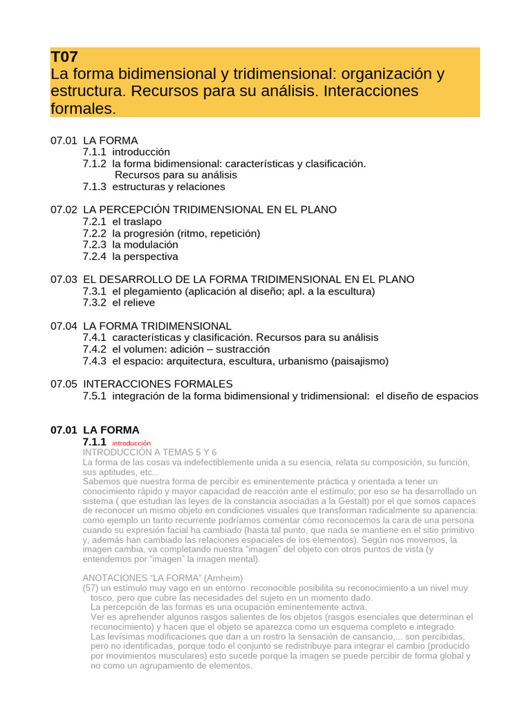T07 Forma Bi Tridimensional | PDF | Geometría | Percepción