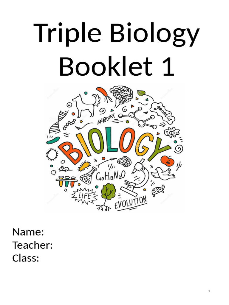 Biology Triple ONLY Booklet 1 | PDF | Central Nervous System | Eye