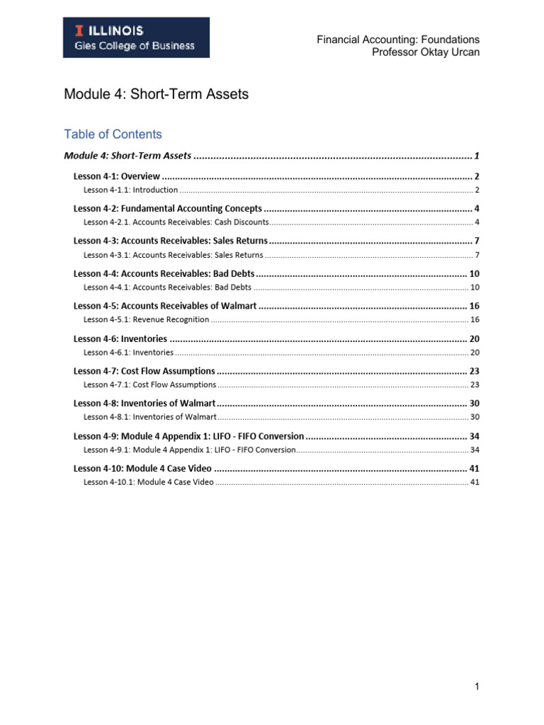 Module 4 Lecture Transcript - Financial Accounting Foundations | PDF ...