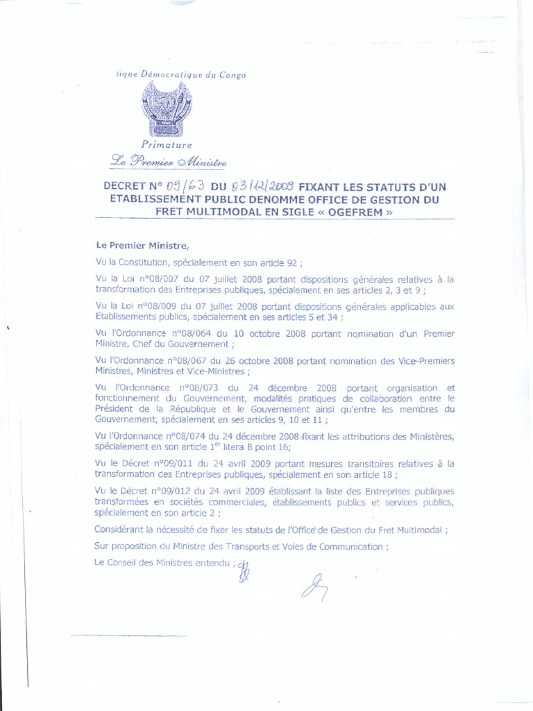 Decret Creation Ogefrem Multimodal | PDF