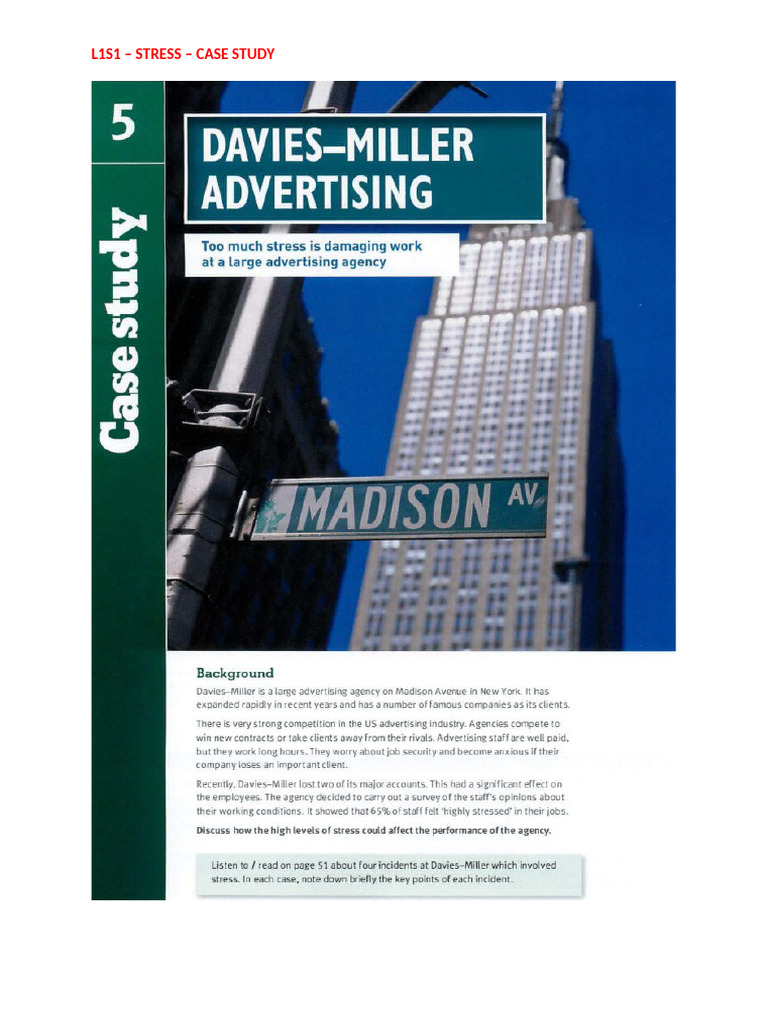 L1S1 Stress Case Study | PDF