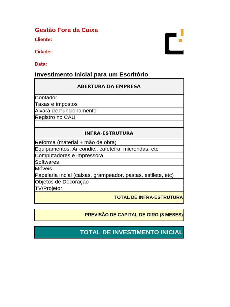 GFC Modelo Financeiro Simplificado | PDF