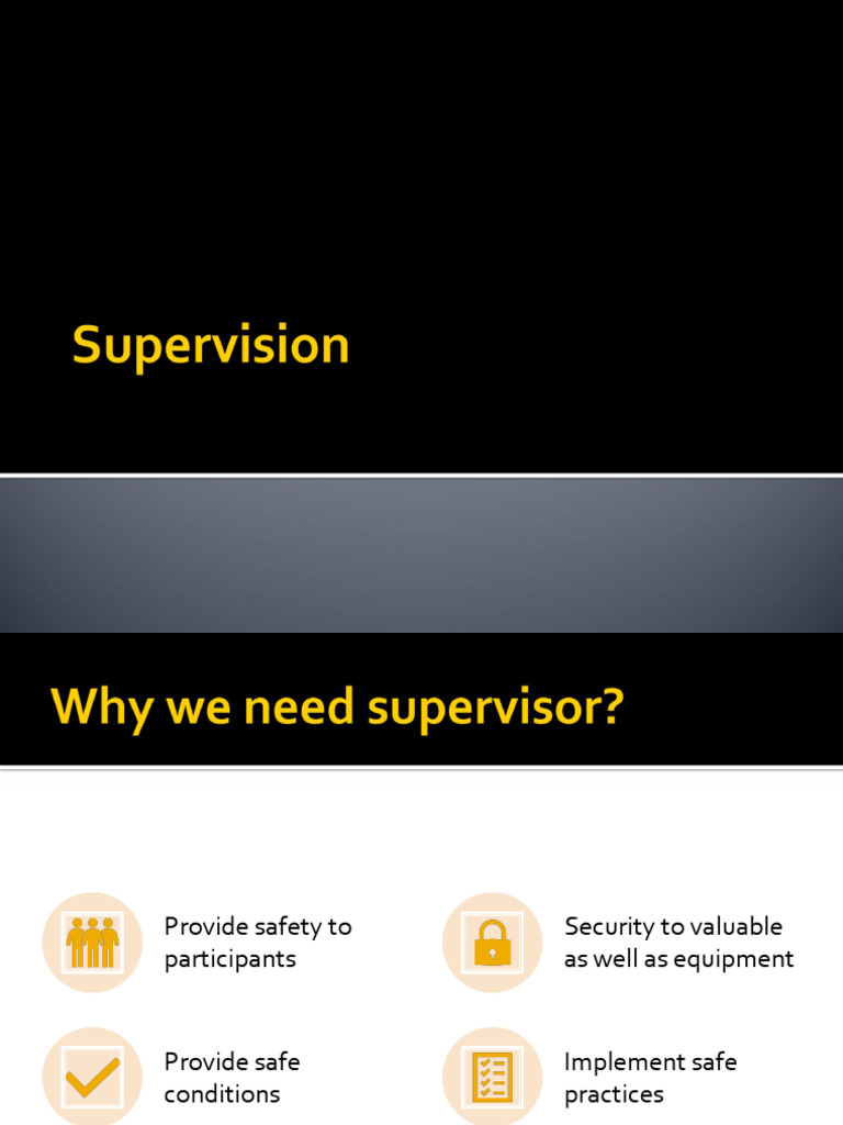 5 - Supervision | PDF | Emergency | Safety