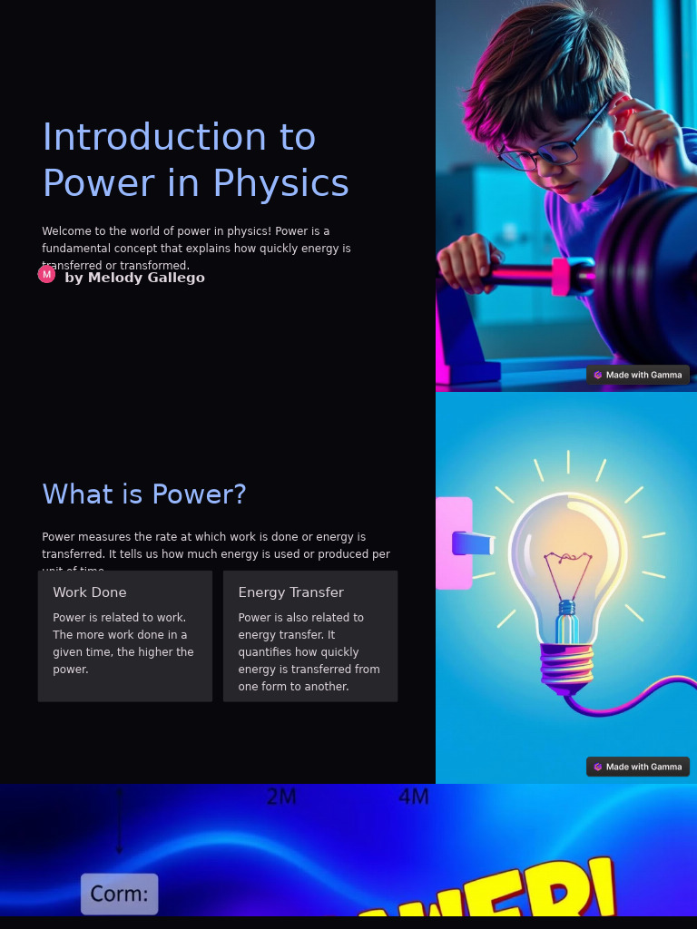 Introduction To Power in Physics | PDF | Power (Physics) | Watt