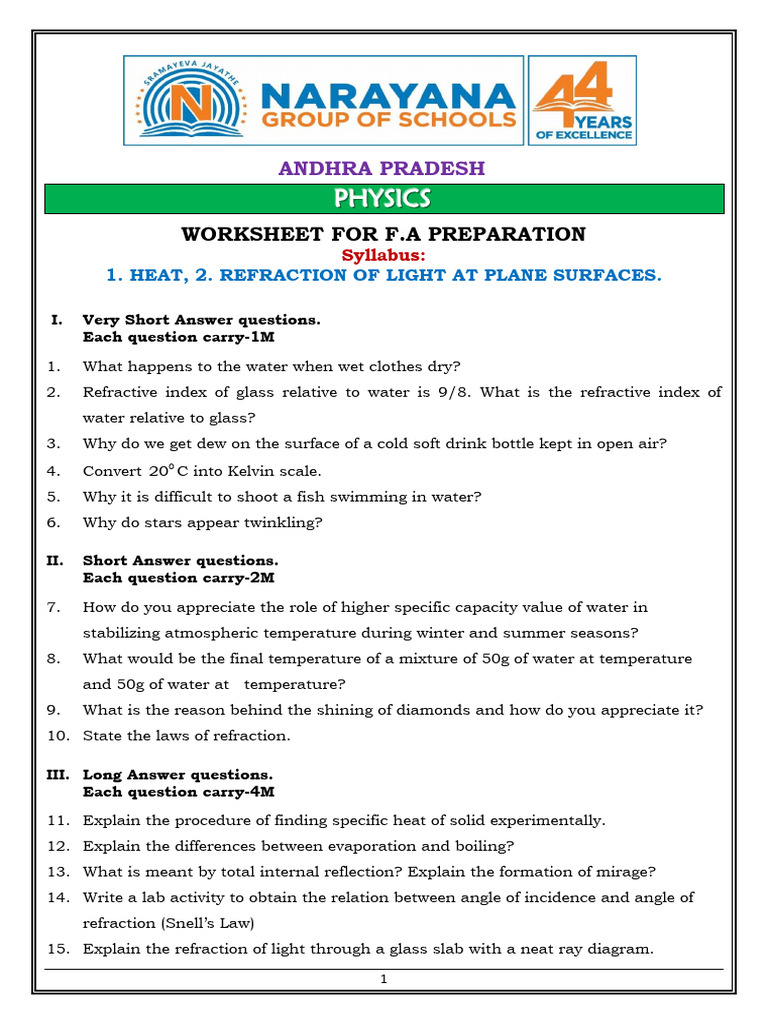 Ap Class-X-F.a - Worksheet - Physics - Q.P - 20230802 - 055945 | PDF ...
