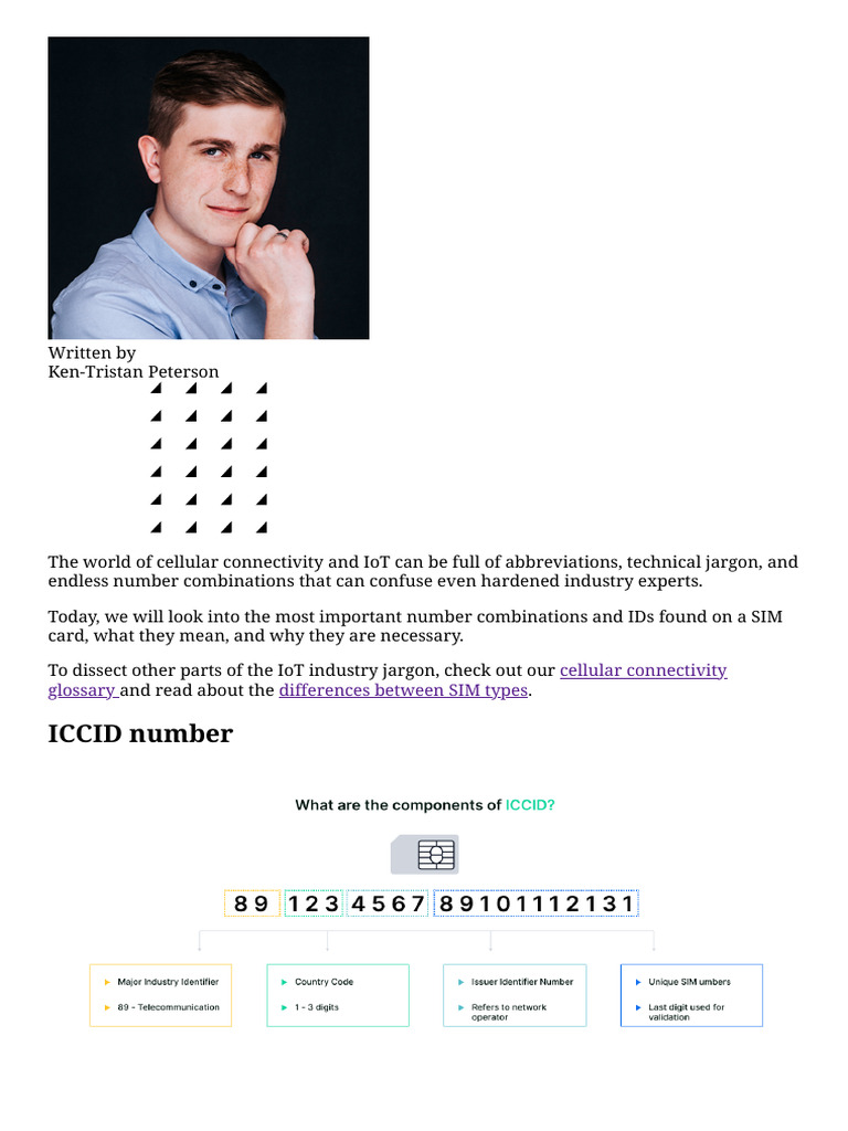 IoT SIM Card Number Guide | PDF | Mobile Telecommunications ...