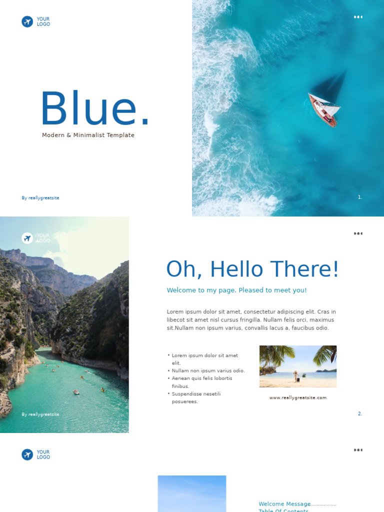 Blue PPT Template | PDF