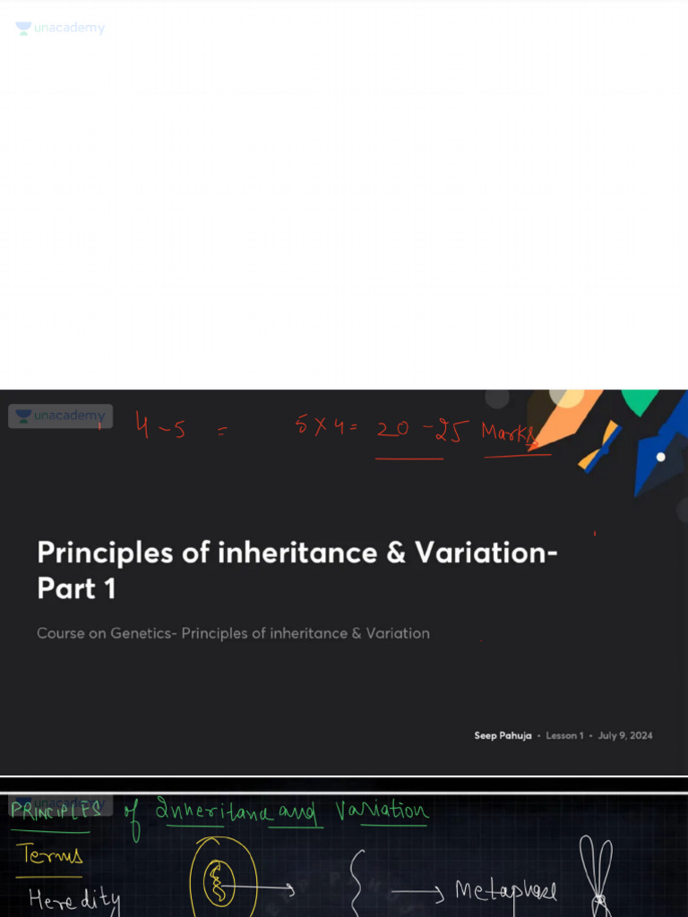 Principles of Inheritance Variation Part 1 With Anno | PDF