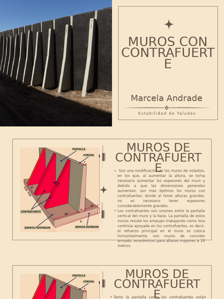Muros Con Contrafuerte | PDF | Fundación (Ingeniería) | Ingeniería ...