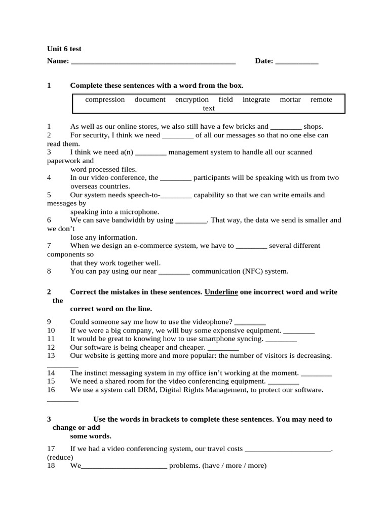 Unit 6 Test | PDF | Digital Rights Management | Information And ...