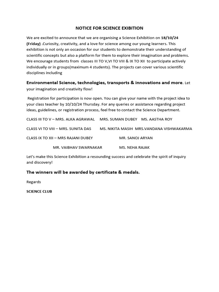 Science Exibition | PDF