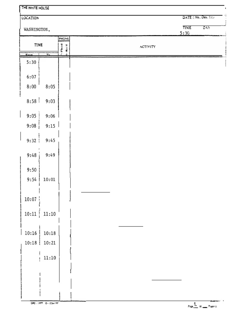 Carter's Daily Diary: October 2, 1980 | PDF | Federal Government Of The ...