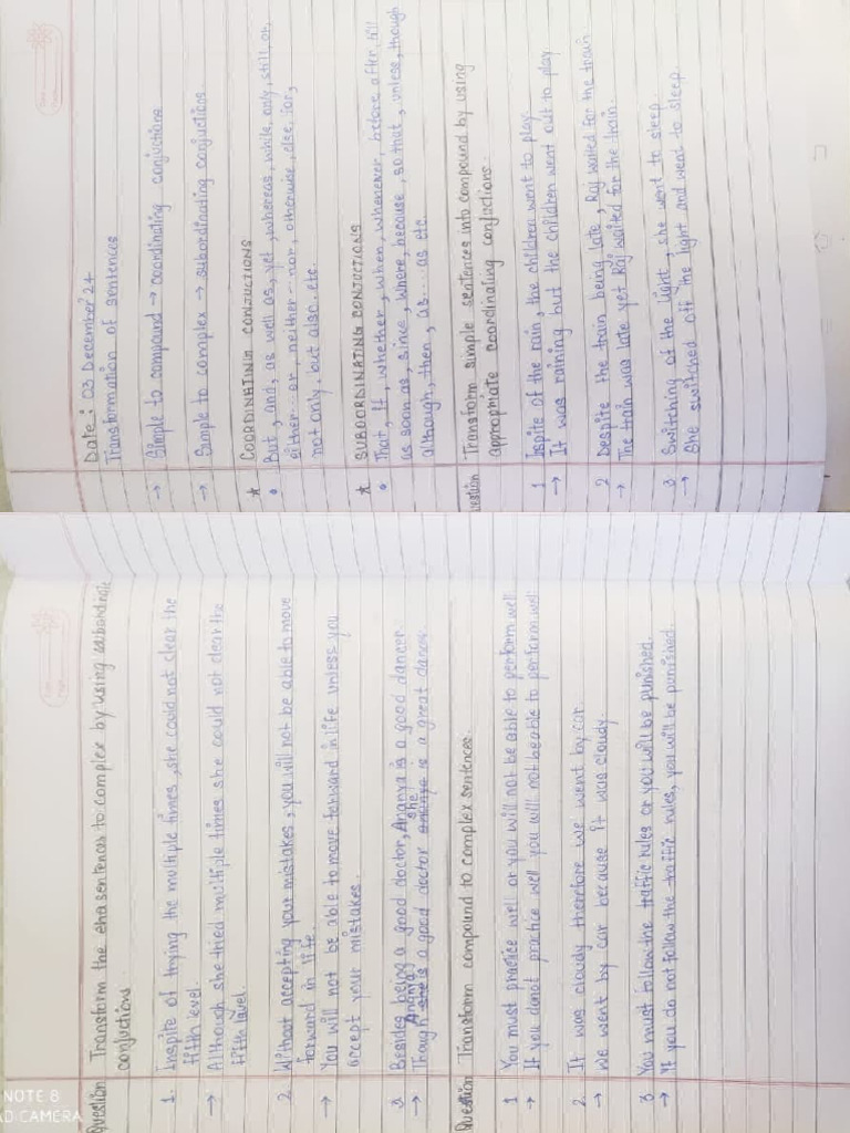 Transformation of Sentences | PDF