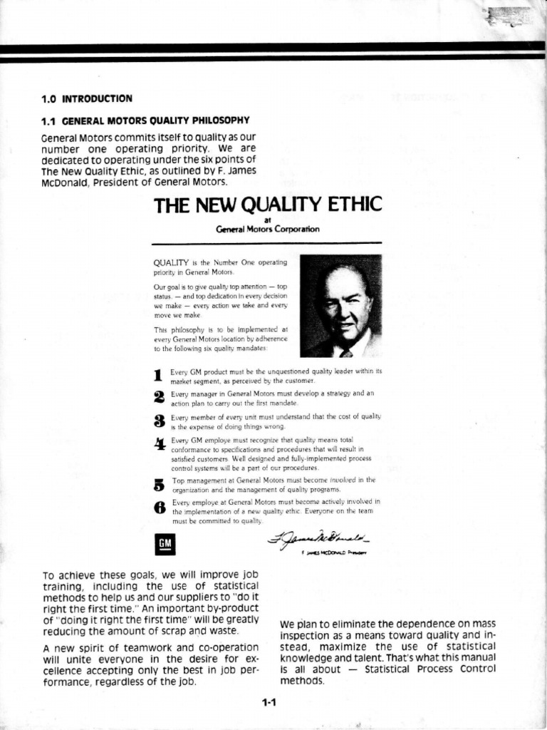 GM Quality Philosophy (Scan Artigo 1980) | PDF