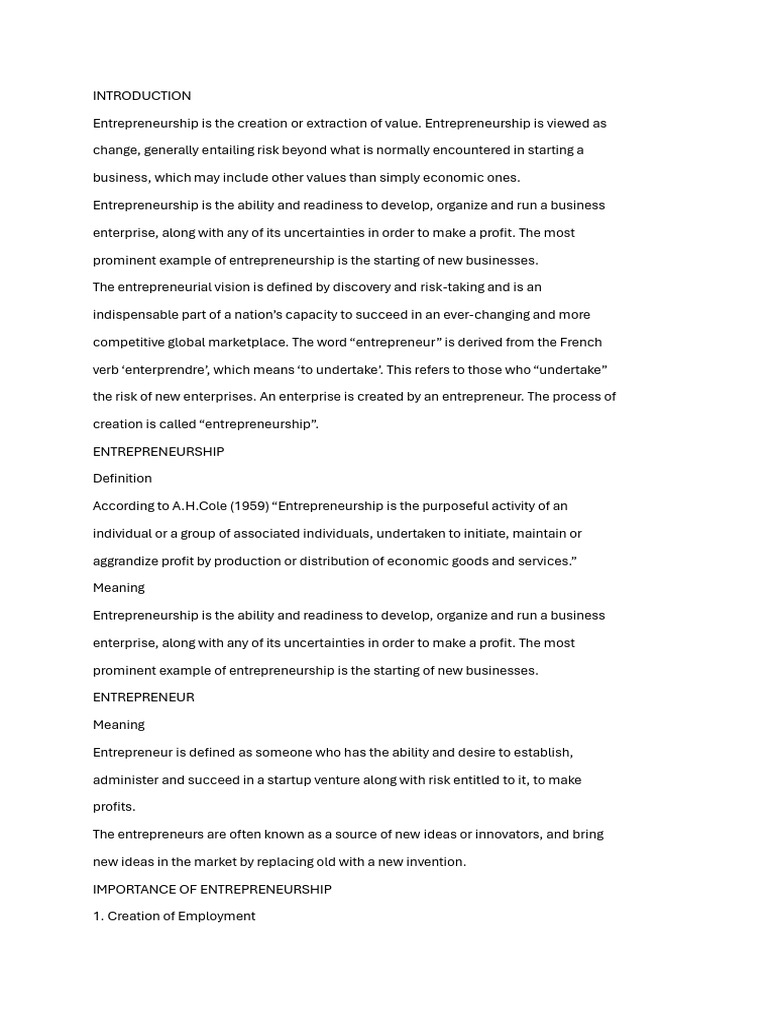 Understanding Entrepreneurship Essentials Pdf Entrepreneurship