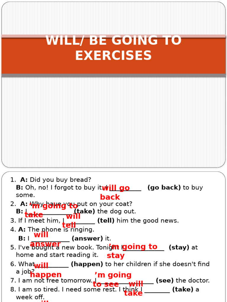 Future Forms Exercises | PDF