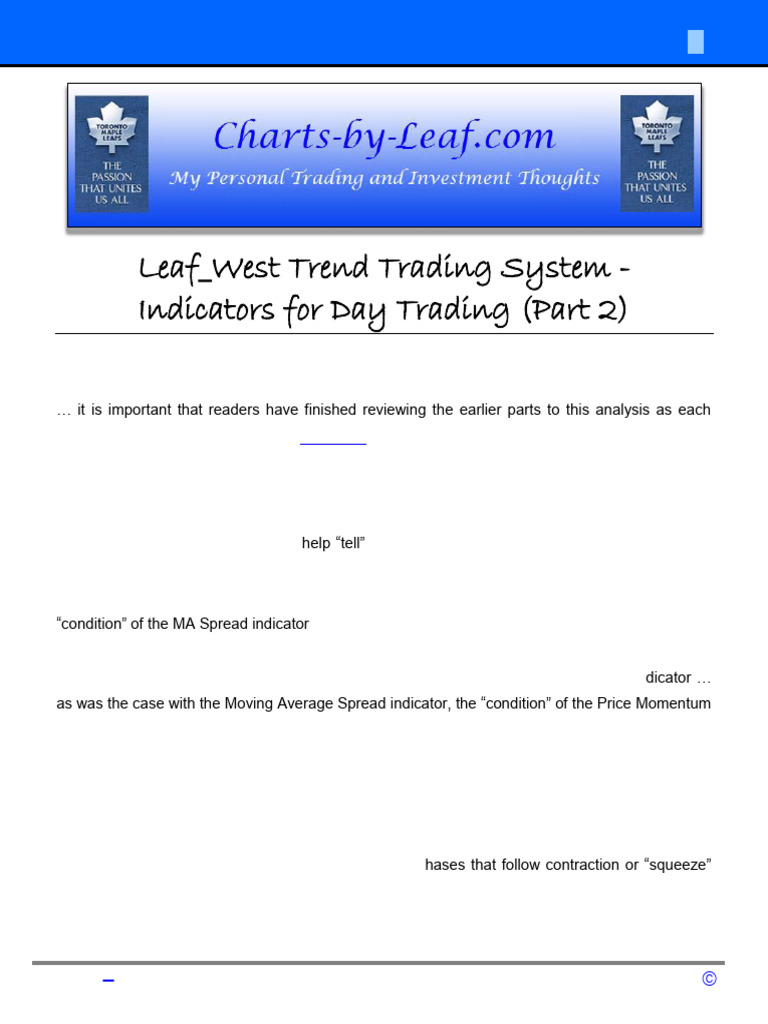 Leaf - West Trend Trading System - Indicators For Day Trading (Part 2 ...