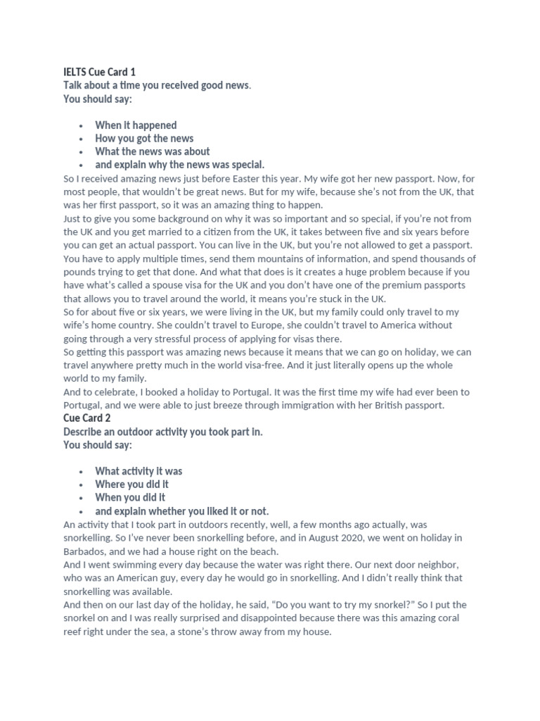 Speaking Part 2 Cue Card 1 | PDF | You Tube | Elon Musk