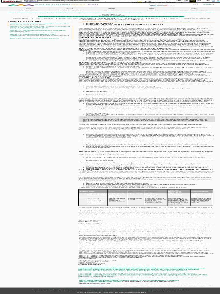 Section 1. An Overview of Strategic Planning or "VMOSA" (Vision ...